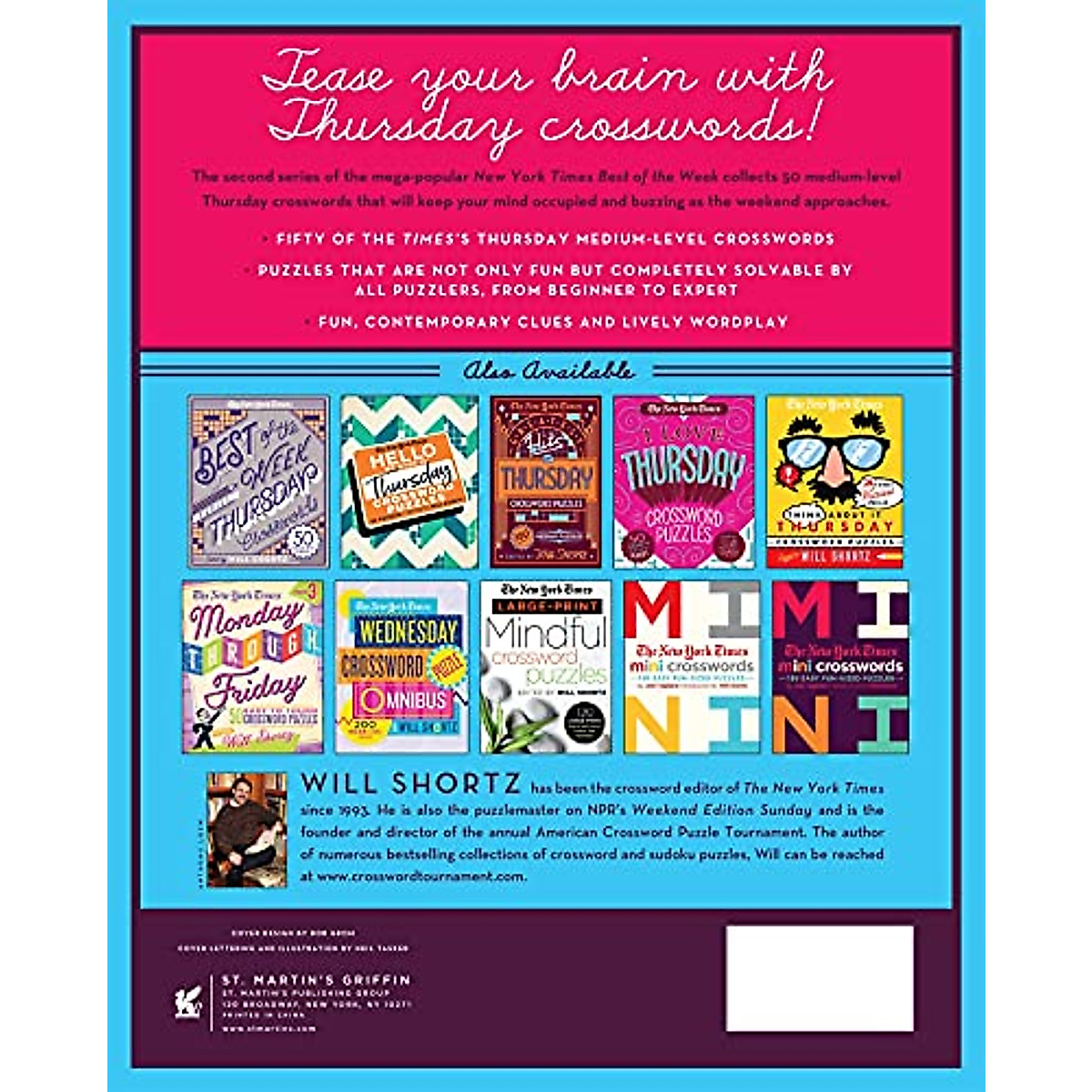 The New York Times Best of the Week Series 2: Thursday Crosswords: 50 Medium-Level Puzzles (New York Times Best of the Week, 2)