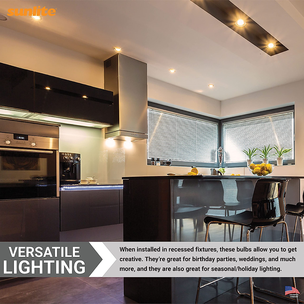 6 Pack Sunlite 75 Watt, 38 Flood, MR16 Mini Reflector, GU5.3 Bi-Pin Base