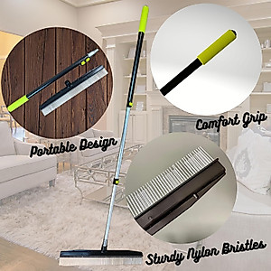 A-to-Z Supply Room Groom Carpet Rake and Groomer with Telescoping 54" Adjustable Handle, Portable Design, Carpet Brush Ideal for Pet Hair, Refreshing High Pile Carpets and Artificial Turf, (Pack of 2)