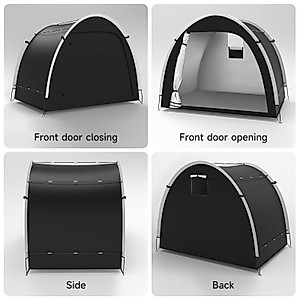 【Upgraded】 Dikutar Bike Storage Tent Sheds Outdoor Waterproof, 6.56x4.92x5.58ft Bicycle Storage Tent, Portable Bike Covers Shelter with Carry Bag for Motorcycle, Lawn Mower, Garden Tools