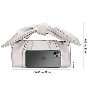 Beauty yaya Womens Pouch Dumpling Crossbody Bag Cloud Handbag (Beige)