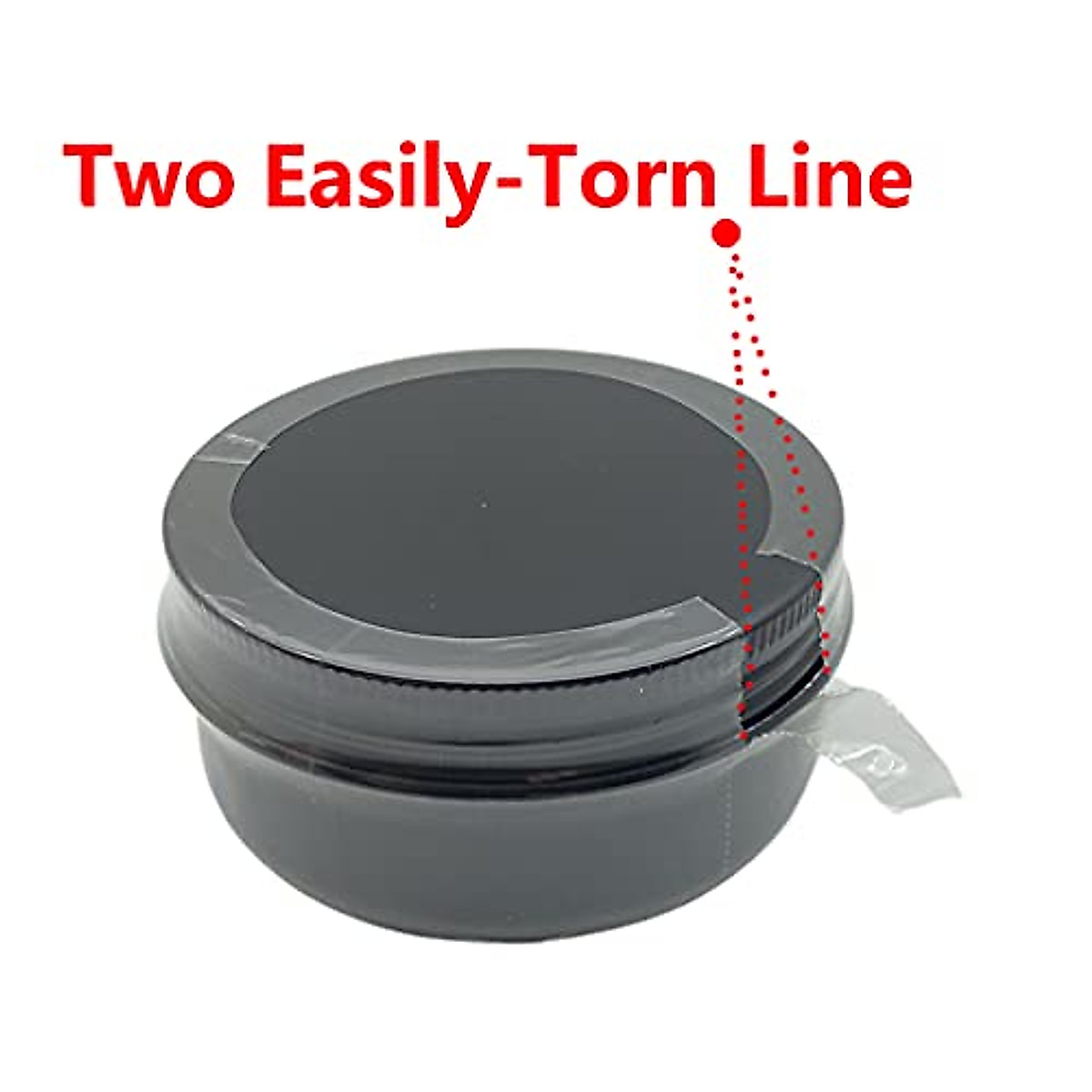 SZCJMYKJ 200Pcs Heat Shrink Wrap Film Shrink Seal Bands for 2oz/60ml Aluminum Tin Jar, Easy to Use, Make Products More Professional (For 60g Aluminum Jar)