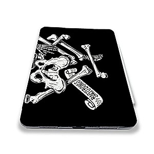 Halloween Skeleton Bones Skull Pattern Case Compatible with All Generations iPad Air Pro Mini 5 6 11 inch 12.9 10.9 10.2 9.7 7.9 Plastic Fabric Cover Slim Smart Stand SN517 (8.3" Mini 6th gen)