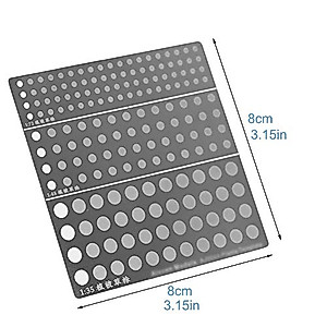 Model Static Grass Planting Template Sand Table of Three Specifications 1:35(5mm Holes)/1:43(3mm Holes)/1:72(2mm Holes) DIY Accessories Military Scenario Models Hobby Tool Accessory AJ0044