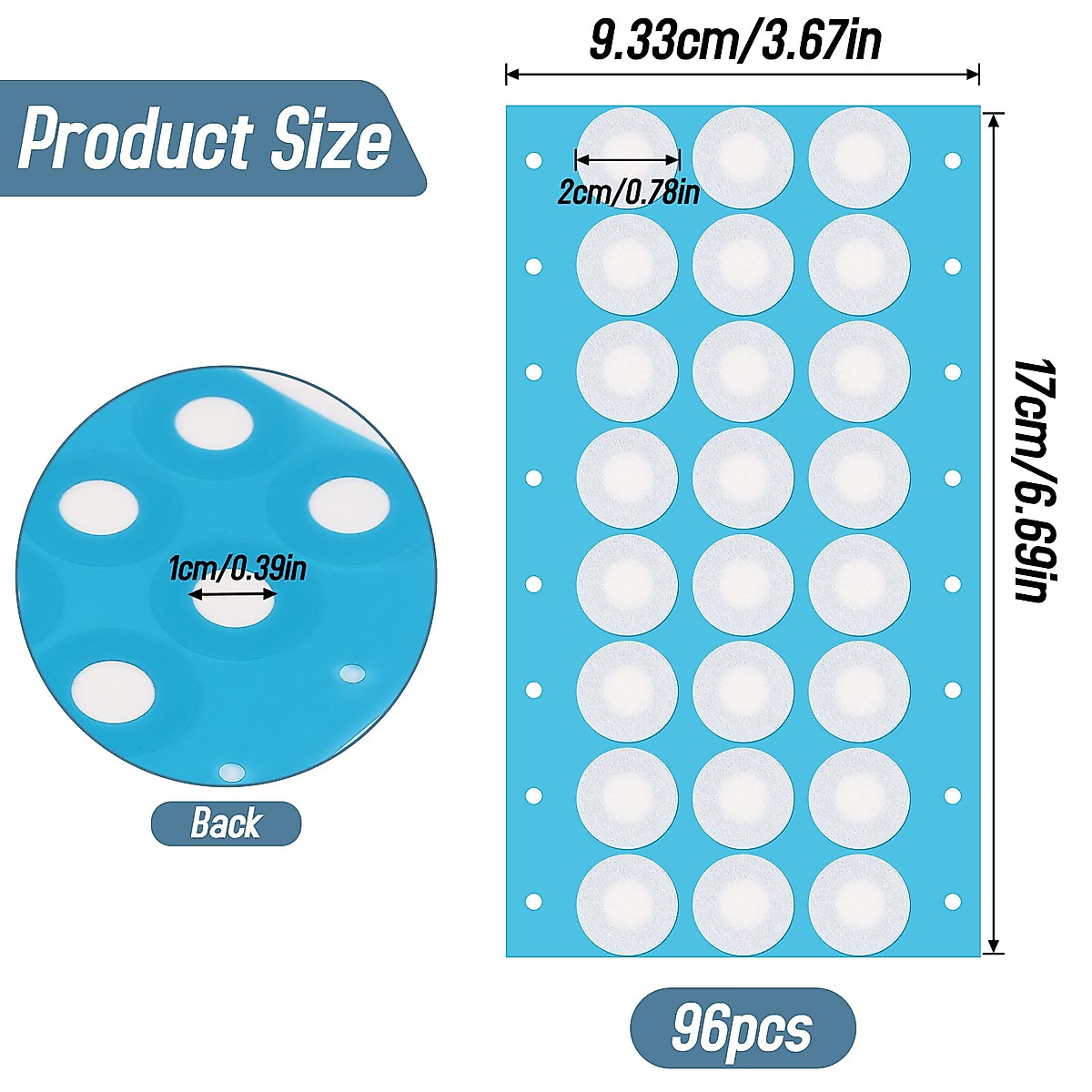 Synthetic Filter Paper Stickers 96 Pcs 20 mm 0.25 µm Filter Disc Mushroom Applied Under Wide Mouth Jar Lid for Mushroom Cultivation