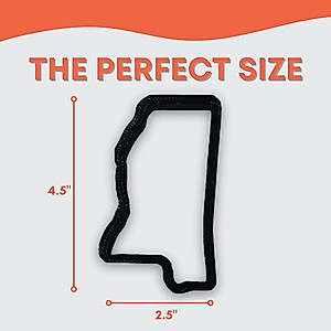 Mississippi State Cookie Cutter with Easy to Push Design (4 inch)