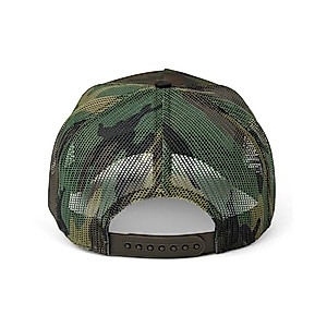 Happy Dad Trucker Hat, Camo, Trendy Mens Hats with Breathable Mesh Back, Adjustable Snap Closure, Birthday Gifts for Men and Women, Snapback Cap