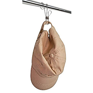 HOME-X Travel Hanging Clothes Pins, Clothes Clips Hooks, Portable Hangers for Clothes, Boot Hooks, Heavy Duty Metal Clips, 5 Pack, 4" L x 2 ½” W x 1" H