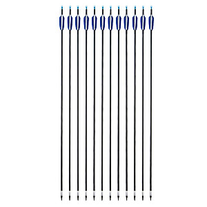 HNZMDY 12 Pcs 30 Inch Archery Carbon Arrows 700 Spine Hunting Practice Carbon Shaft with Turkey Feather and Removable Tips for Compound Bow and Recurve Bow (12pcs arrow+ Quiver)