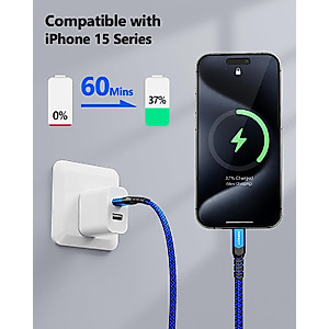 SUNGUY USB C Cable 1.5FT [3Pack], Flat USB-A 2.0 to USB C Cable 3A Fast Charge Data Transfer Cord Braided Compatible with Samsung Galaxy S23 S22 S20 S10, LG, Google Pixel, Moto G7 G8