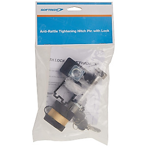 Softride Quiet Ride Locking Tightening Hitch Pin; Anti-Rattle for Receiver Hitches, Bike Racks, or Boat Trailers; Silence the "clanking" noise that occurs while towing (25219)