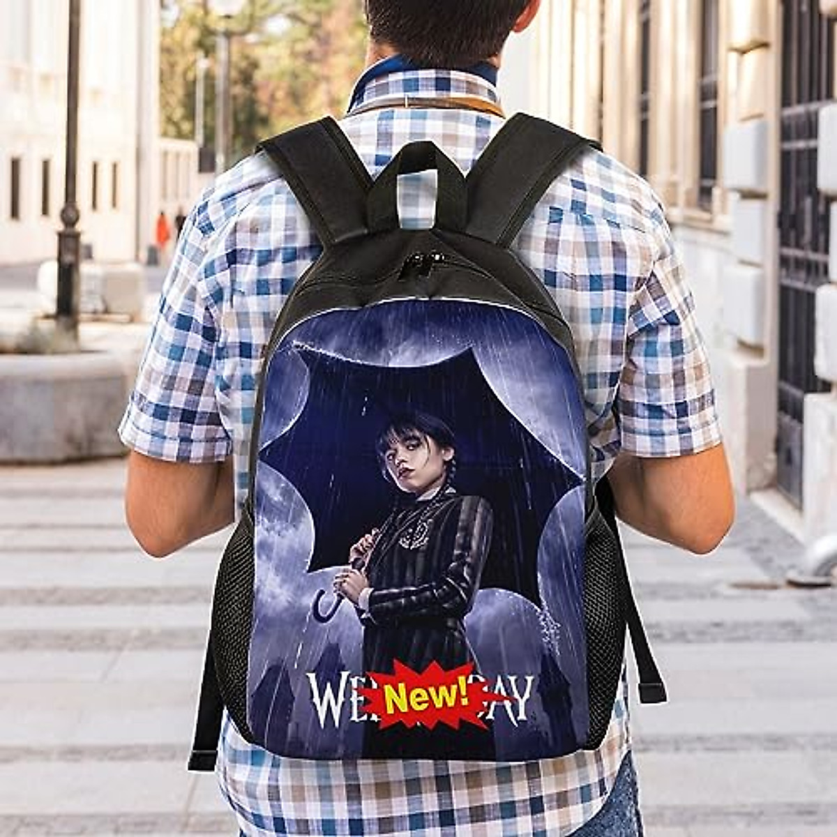 Hkazryut Wednesday Backpack Cute Backpacks Set Funny Casual Durable Daypack Laptop Travel Backpacks 02