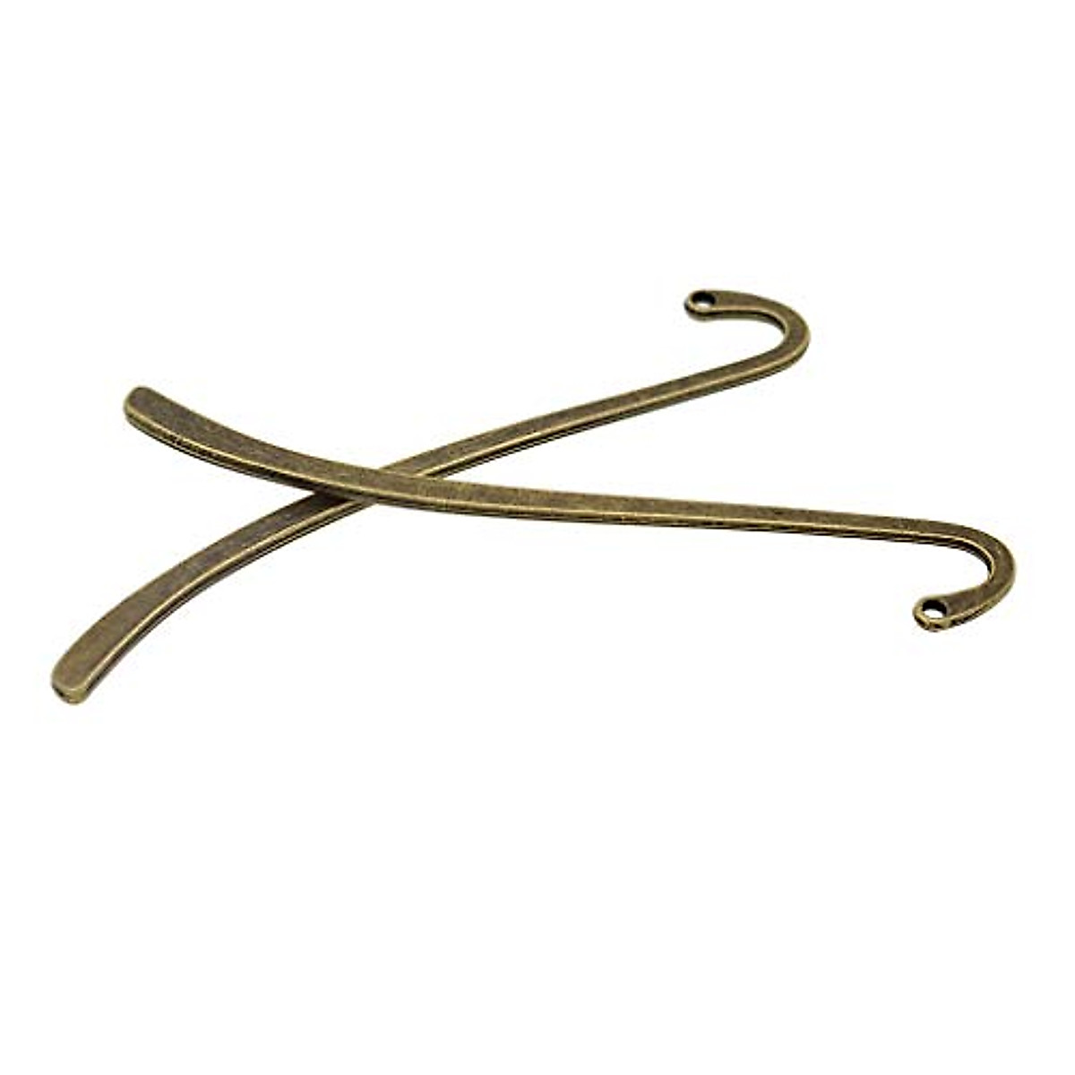 Baosity 20 Pieces Designs Metal Bookmarks Book Mark with Hook Beading Jewelry Findings Crafts x 14mm , Antique Bronze