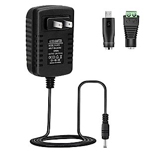 TTODDE 24V 1A 0.5A DC Power Supply Adapter 24W 100-240V AC/DC Adapter Suit 24Volt 1000mA/800mA/500mA Power Adapter with 5.5x2.5mm Tip for Massage Gun, Sunrise Alarm Clock, CCTV Camera