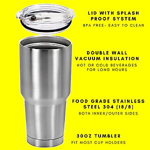 30oz tumbler - 2 Pack Insulated Stainless Steel Tumblers with Lids - Double Wall Tumbler Vacuum Insulated - Use it as Travel Mug, Coffee Cup or for Personalized Tumbler with Epoxy, Vinyl, etc.