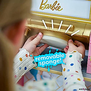 KidKraft Cook with Barbie™ Wooden Play Kitchen with Lights, Sounds, Water-Reveal Food and 30 Accessories