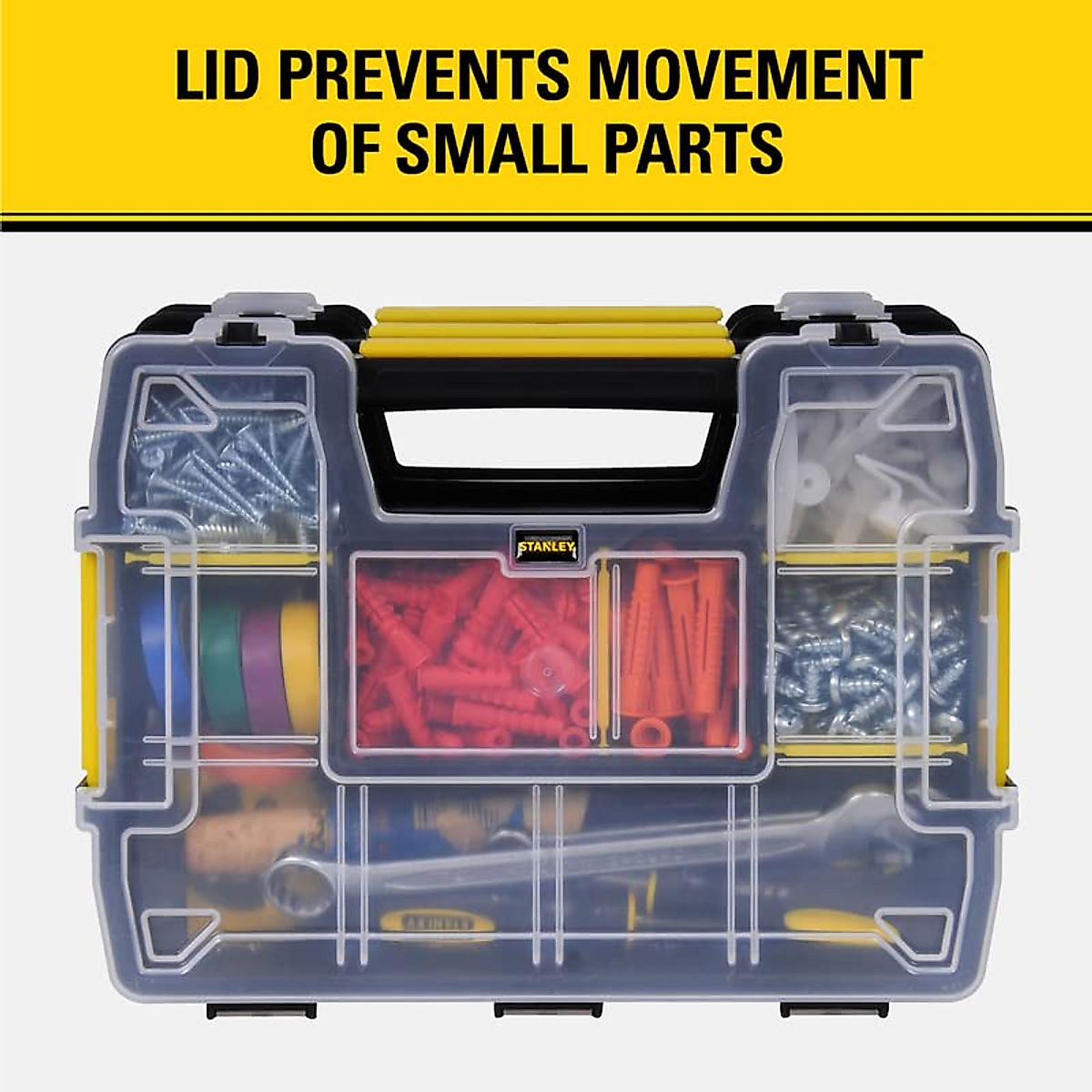 STANLEY SortMaster Organizer Box With Dividers, Light, 1-Pack (STST14021)