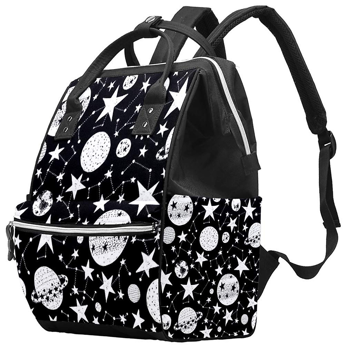 Planets and Stars Space Astronomy Theme Diaper Tote Bags Mummy Backpack Nappy Bag Nursing Bag for Baby Care