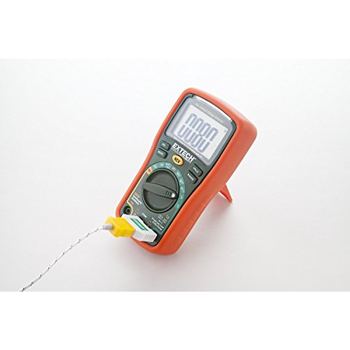 Extech EX330 Autoranging Mini Multimeter with NCV and Type K Temperature, orange and green