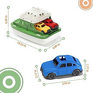 Toy Boat Carrier with 4 Toy Cars, Bath Toys for Toddlers 3-4 Years Old Boys and Girls, Baby Water Toys for Bathtub, Pools and Beach