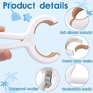 JEFHOMKIT 12 Pack Beach Towel Clips,Heavy Duty Plastic Clothpins Beach Pool Chair Clip with Anti-Rust Springs,Quilt Drying Clip Strong Grip Holder to Keep Your Towel from Blowing Away,No Trace Design