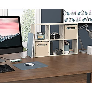 ClosetMaid 5430 Mini 6-Cube Desktop or Wall Mount Organizer, Bleached Walnut
