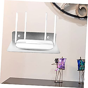 SOLUSTRE Speaker Stand 2pcs Wall Shelf Webcam Stand Shelving Brackets Wall Mounted Shelves Shelves for Wall Decor Small Shelf for Wall Camera Holder Space Aluminum Router Monitor Speaker Stands