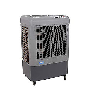 Portable Swamp Coolers - 3100 CFM MC37M Evaporative Air Cooler with 3-Speed Fan - Water Cooler Fan 950 sq. ft. Coverage High Velocity Outdoor Cooling Fan Swamp Cooler by Hessaire - Gray