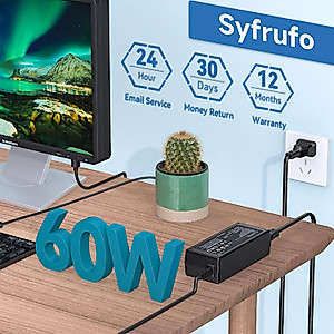 Power Cord for Insignia 19" 20" 24" 28" 32" LED TV, Adapter for NS-32D312NA15, NS-32DF310NA19, NS-32D420NA16, NS-32D220NA16, NS-3D311NA15, NS-24E200NA14, NS-24D510NA17, NS-19E310NA15, NS-19E310A13