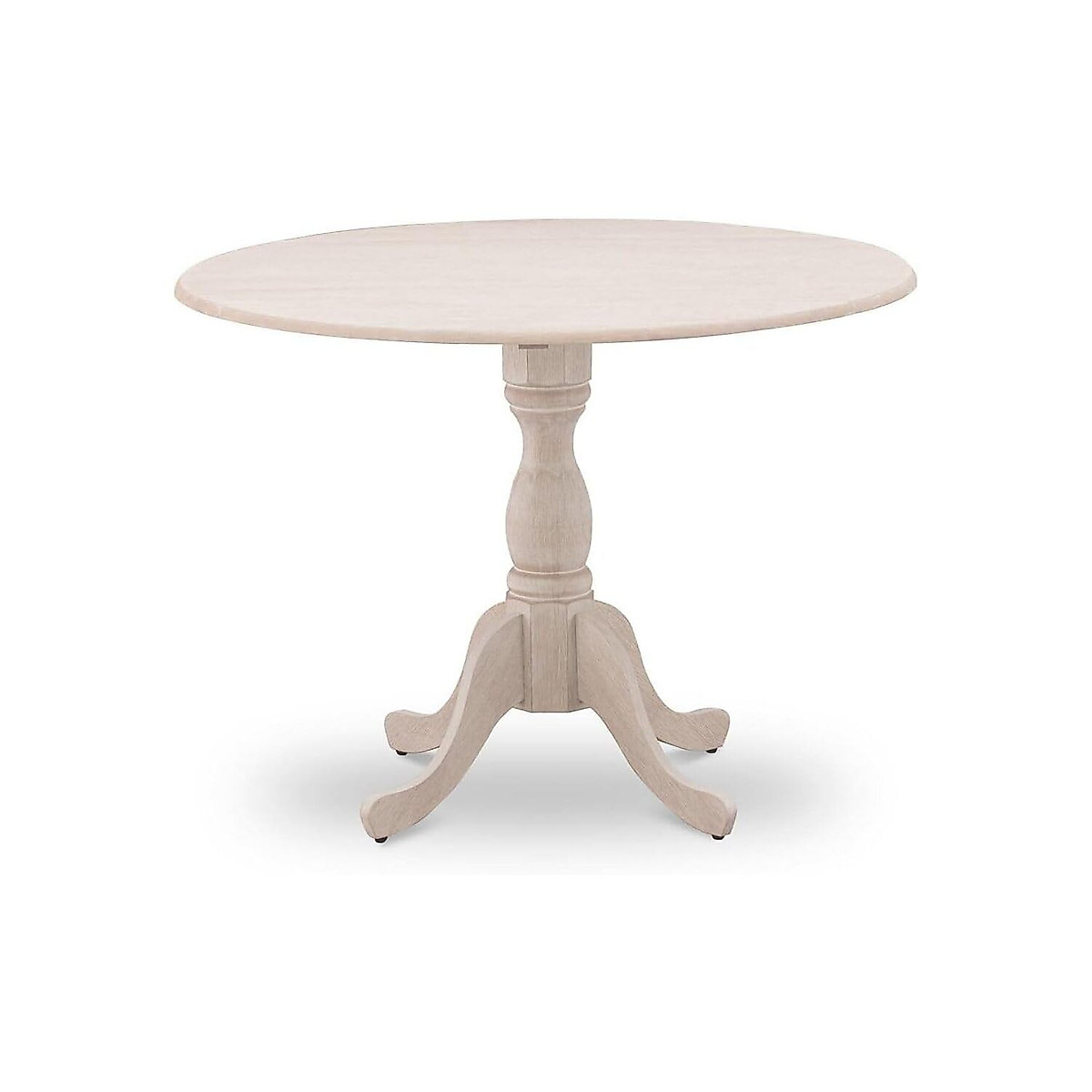 HomeStock Artistic Accomplishment Antique Round Dining Table Made of Sturdy Wood, Round Table Top with Pedestal Base, Ideal for Small Dining Areas, Compact Dining Table with Dropleaf, 42 x 42 Inch