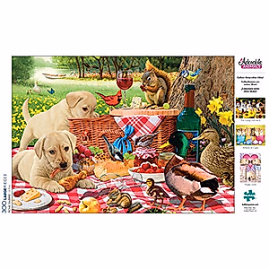Buffalo Games - Picnic Raiders - 300 LARGE Piece Jigsaw Puzzle , Red