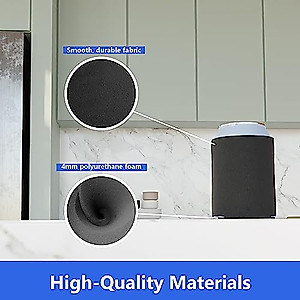 25 Pack Black Blank Can Cooler Sleeves, Customizable Bulk Sublimation Can Coolers, Extra-Thick Collapsible Drink Insulator Sleeve, Beer Can Coolers for Party Beverages, PartyPrints