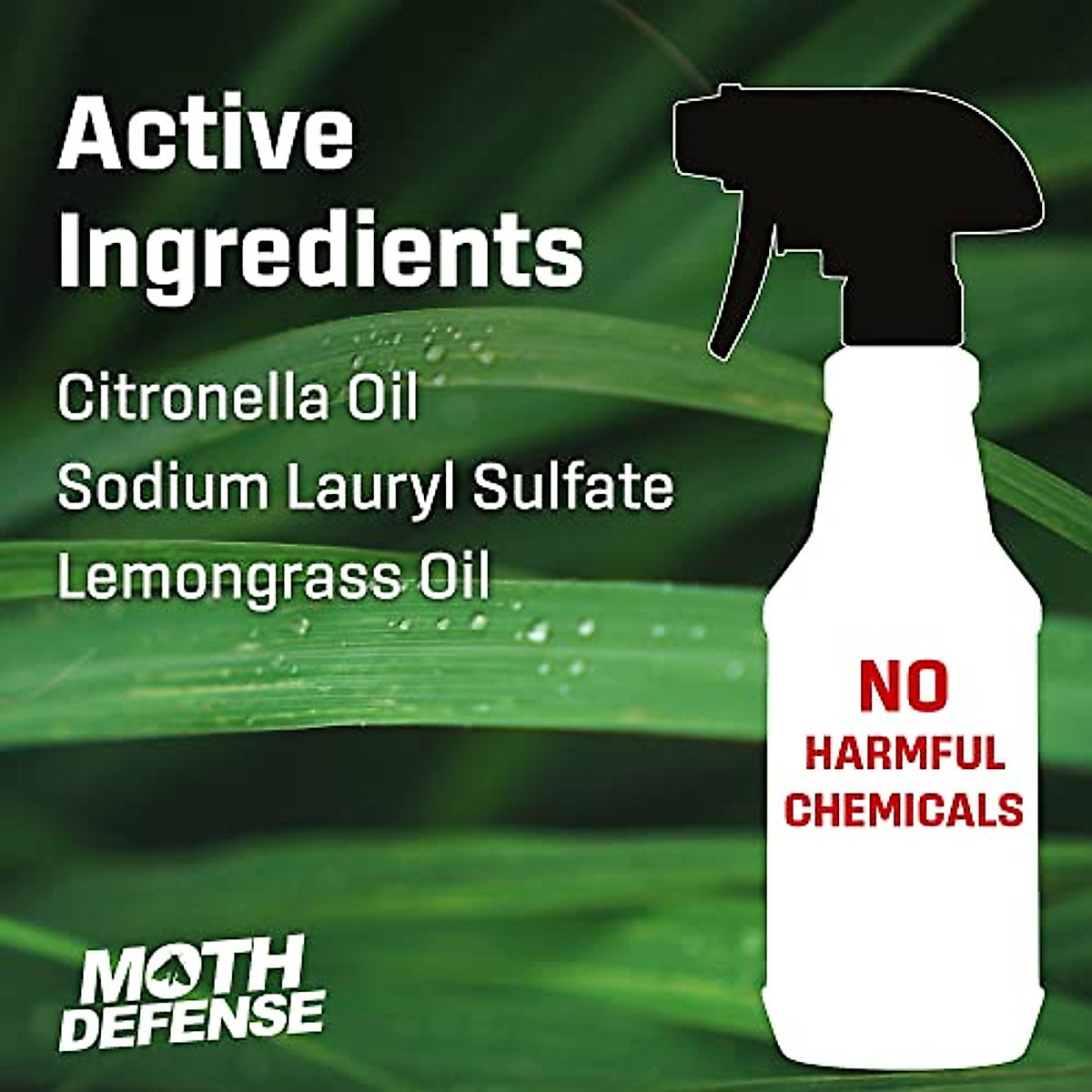 Exterminator’s Choice - Moth Defense Spray - 32 Ounce - Natural, Non ...