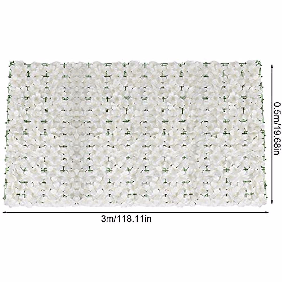 HACSYP Expandable Faux Privacy Fence Artificial Ivy Fence Screening 19.6″×118″ | Artificial Ivy Mesh Flower Fence Garden Rattan Fence Balcony Mesh Outdoor Wedding Decoration (Color : White)