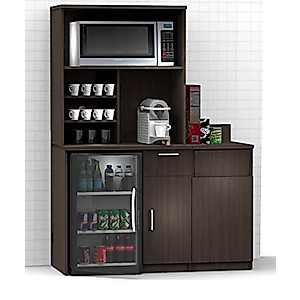 Breaktime Coffee Break Lunch Room Furniture Buffet Model 4252 3 Piece Group Color Espresso - Factory Assembled (NOT RTA) Furniture Items ONLY.
