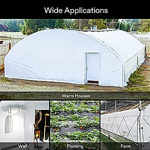 VIVOSUN Black and White Panda Film, 10' x 100' 5.5 Mil Poly Film, Blackout Tarp for Warm House