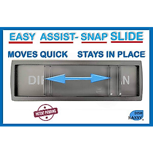 Metal Dishwasher Magnet Clean Dirty Sign in Stainless Steel - Unique and Stylish Look (Silver w/Black Lettering)