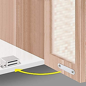 Mousike Cabinet Magnets Magnetic Door Catch Stainless Steel Door Magnet for Kitchen Bathroom Cupboard Wardrobe Closet Closures Cabinet Door Drawer Latch 20 lbs(10Pack)