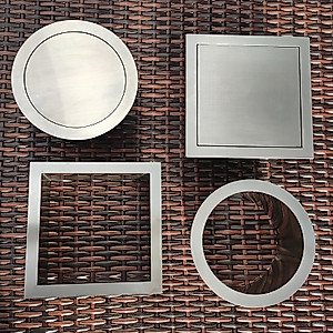 AEGIFT Drop-in Trash Chute - 304 Stainless Steel Square Built-in Countertop Waste Trash Grommet (160MM)