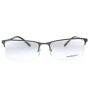 BURBERRY BE 1282 1008 Brushed Gunmetal Metal Semi-Rimless Eyeglasses 55mm