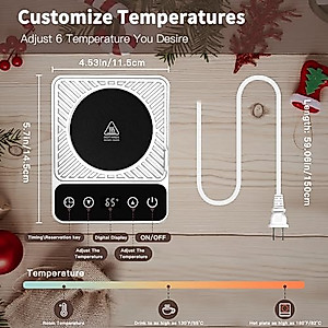 Mug Warmer,Coffee Warmer for Desk with Auto Shut Off,Keep Temperature Up to 131℉/ 55℃ for Office/Home to Warm Coffee Tea Milk Candle Heating Wax,Great Gift for Christmas
