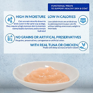 INABA Churu Lickable Purée Natural Cat Treats for Skin and Coat with Omega Oils, Taurine and Vitamin E, 0.5 Ounces Each Tube, 50 Tubes, Skin & Coat Variety