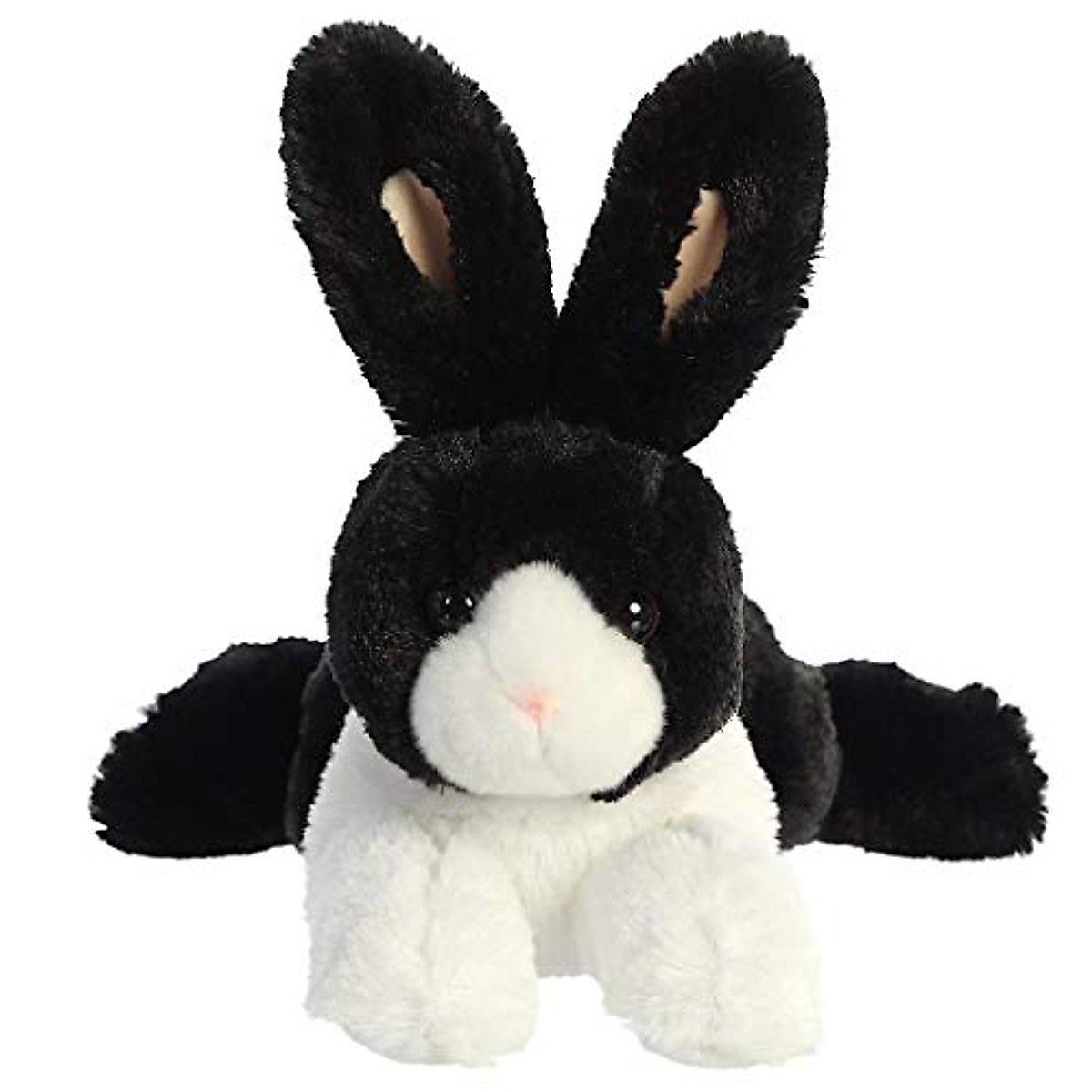 Aurora® Adorable Flopsie™ Dutch Rabbit Stuffed Animal - Playful Ease - Timeless Companions - Black 12 Inches