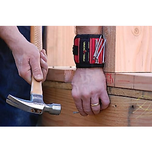 MagnoGrip Magnetic Wristband for Holding Screws, Nails, Drill Bits - Cool Gifts for Men - Super Strong Magnets - Great DIY Gifts for Christmas, Dad, Husband, Handyman, Handy Woman, Craft Enthusiasts