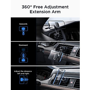 LISEN Magnetic Phone Holder for Car Mount 2022 Newest Phone Magnet for Car Enjoy Never Blocking Universal Air Vent Magnetic Car Cell Phone Holder Mount Fit for All 4”-13” Tablets & Smartphones