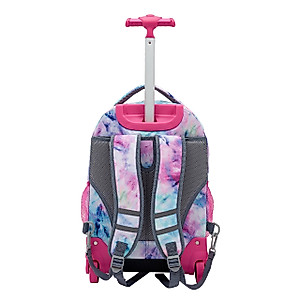 Travelers Club Rolling Backpack, Tie Dye, 18 Inch
