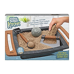 Kinetic Sand Kalm, Zen Garden Box Fidget Toy with All-Natural Kinetic Sand and 3 Tools for Relaxing Play, Sensory Toys, Sand Toys for Adults and Kids