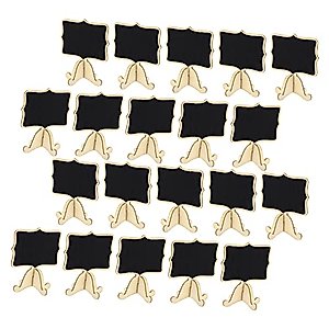 GRIRIW 20pcs Small Wooden Blackboard Desktop Office Decorations