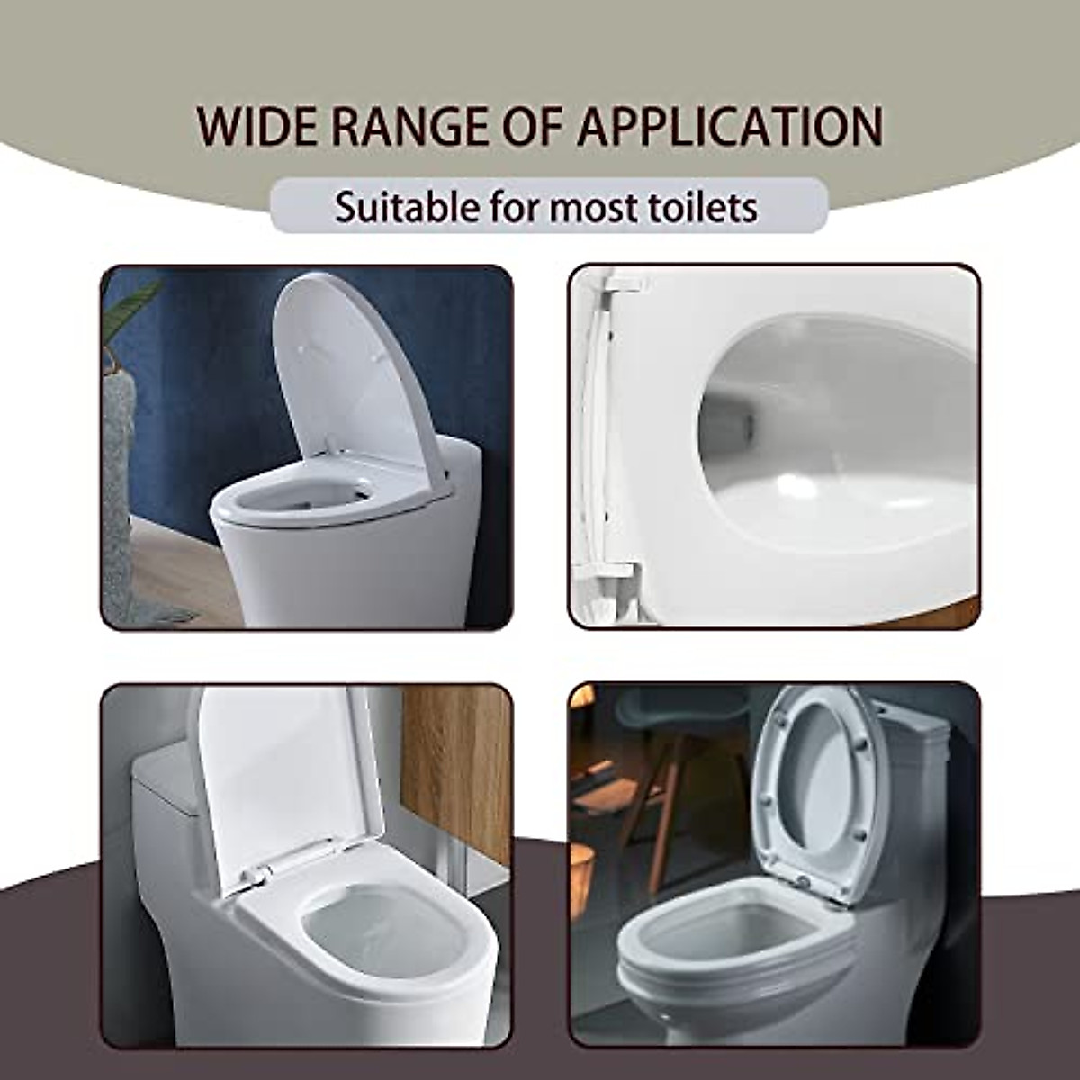 2Pack Toilet Seat Screws Replacement Universal White Plastic Toilet Seat Hinge Bolt Screw for Fixing the Top Toilet Seat, White