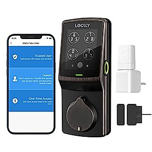 Lockly Secure Pro Deadbolt, Wi-Fi Smart Lock, Keyless Entry Door Lock, Smart Locks for Any Doors, PIN Genie® Keypad, 3D Biometric Fingerprint Sensor, Auto Lock, Rekeying Capability - Venetian Bronze